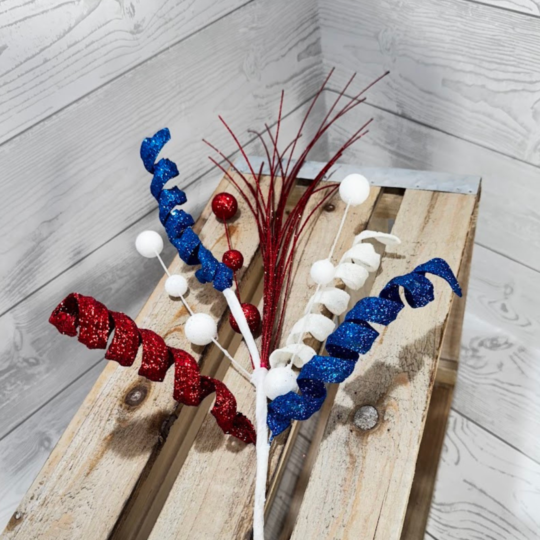 GLITTER CURLY BALL PICK 18"L - 74086RWB – House To Home